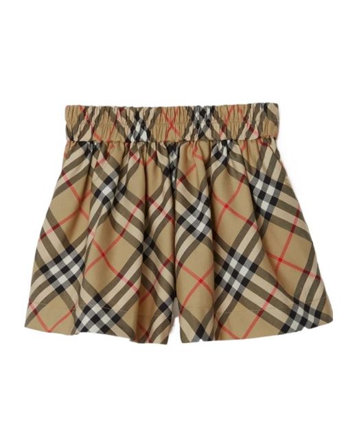 Burberry Vintage Check Jersey Shorts in Brown | Lyst