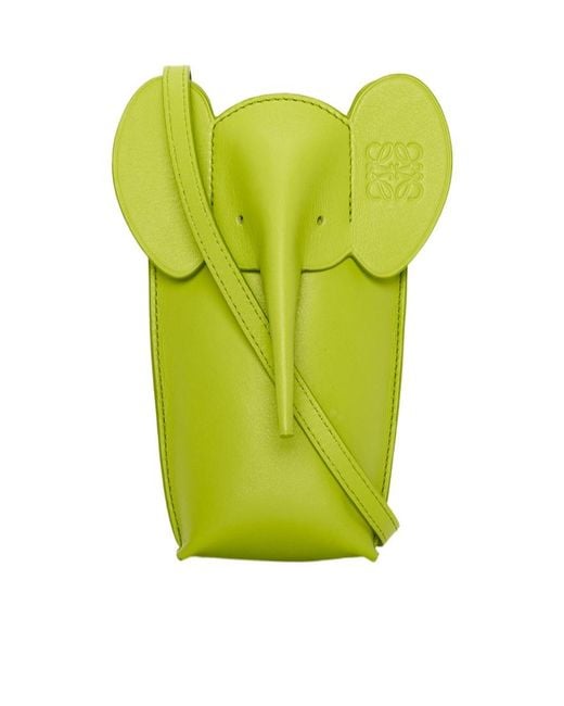 Loewe Calfskin Elephant Mini Bag in Green | Lyst