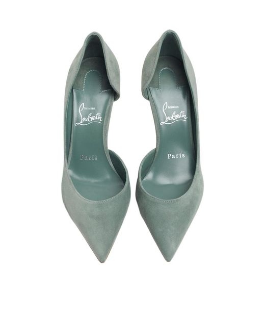 Christian Louboutin Iriza 85 Veau Velours/Lining in Green | Lyst