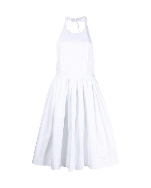 Prada A Bare-Back Dress in White | Lyst