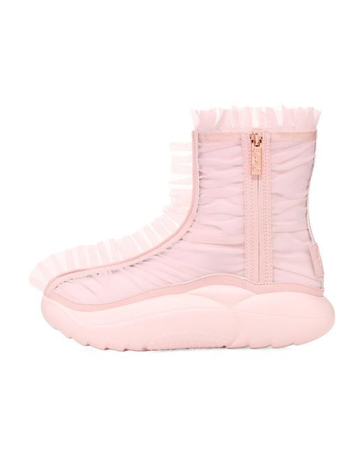 UGG Frilly Ankle Boots in Pink | Lyst