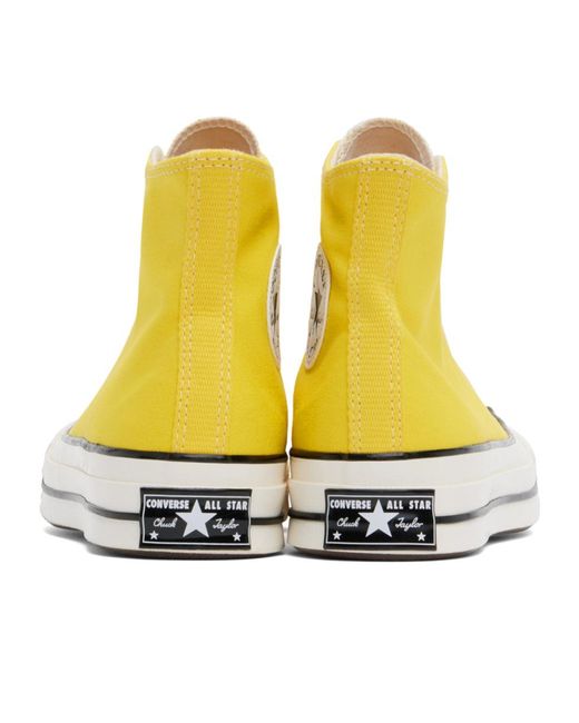 Converse Chuck 70 Logo High-Top Sneakers in Yellow for Men | Lyst