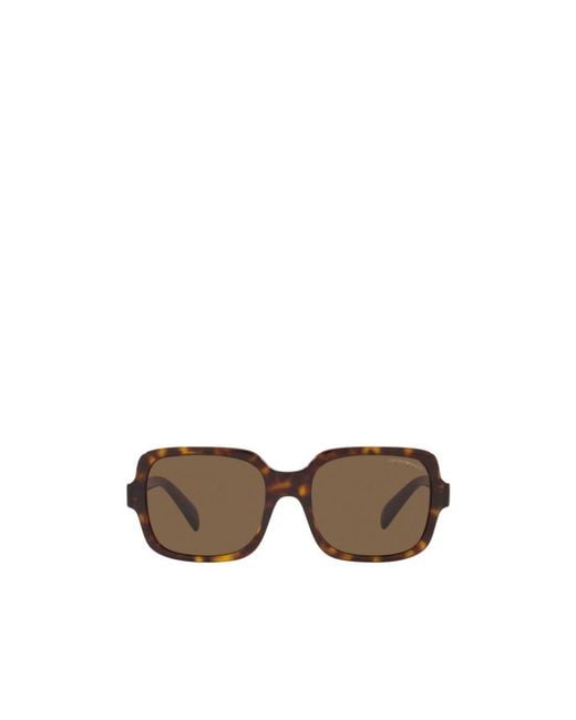 Emporio Armani Square Sunglasses in Brown | Lyst UK