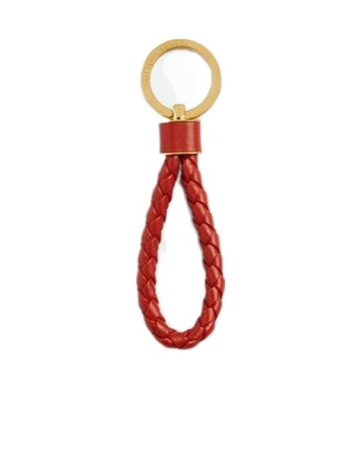 Bottega Veneta Logo Woven Key Chain in Red for Men | Lyst