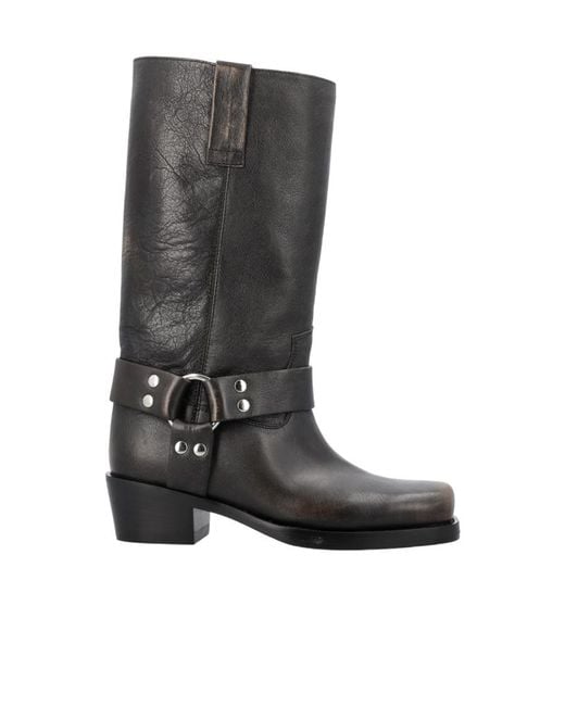 Paris Texas Roxy 40Mm Leather Cowboy Boots in Black | Lyst