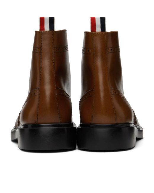 Thom Browne Round Head Boots in Brown for Men | Lyst