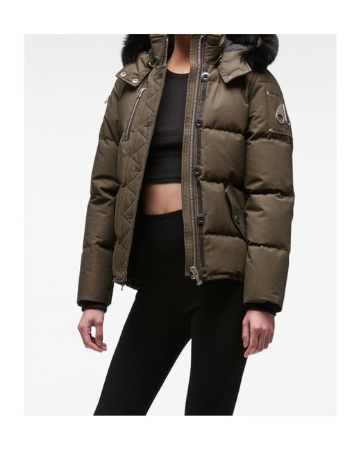 Moose Knuckles Long-Sleeved Down Jacket in Gray | Lyst