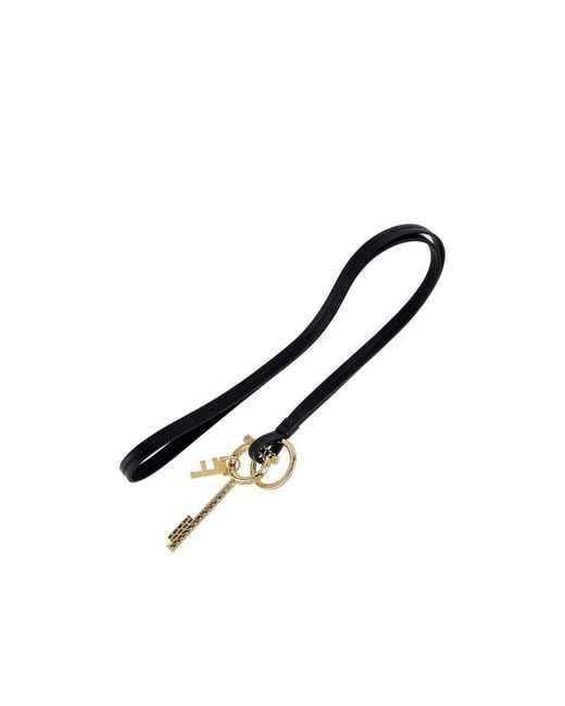 Ferragamo Lanyard Keychain in Metallic | Lyst