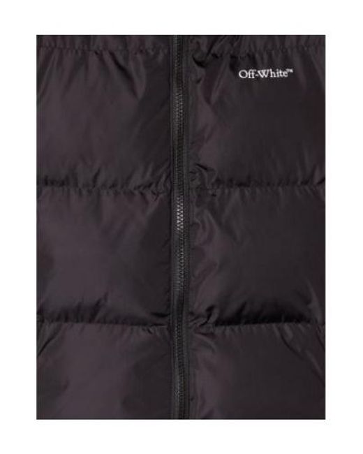 Off-White c/o Virgil Abloh Bookish Diag Quilted Puffer Jacket in Black | Lyst