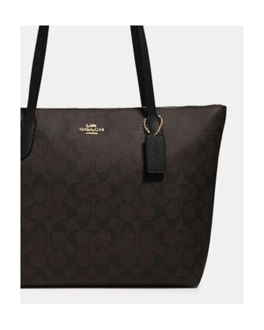 COACH Logo Handbag in Black | Lyst