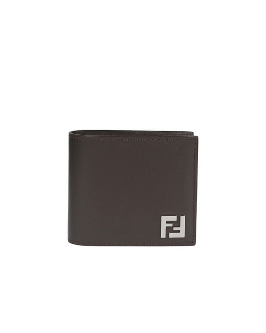 Fendi Ff Double Fold Wallet in White for Men | Lyst