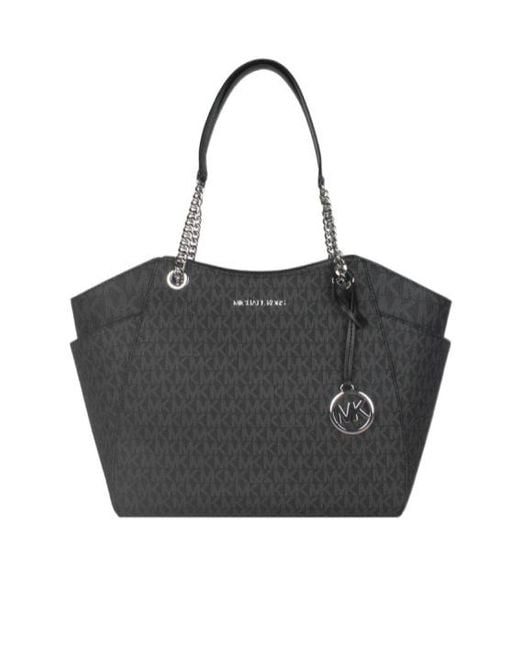 Michael Kors Logo Printed Handbag in Black | Lyst