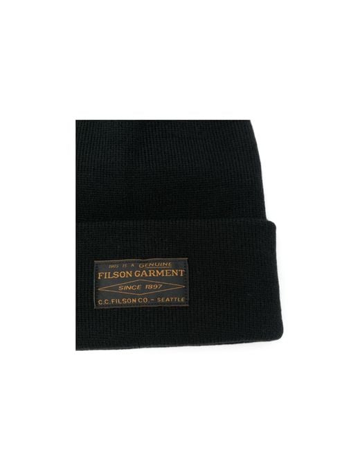 Filson Flanged Hat in Black for Men | Lyst