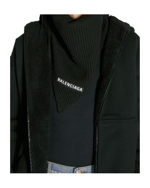 Balenciaga Triangular Scarf in Black for Men | Lyst