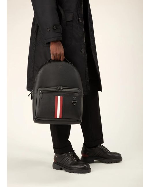 Bally Maverick Recycled-Leather Backpack in Gray for Men | Lyst