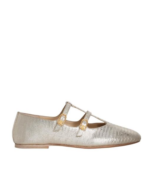 Celine Les Ballerines Mary Jane Shoes in White | Lyst