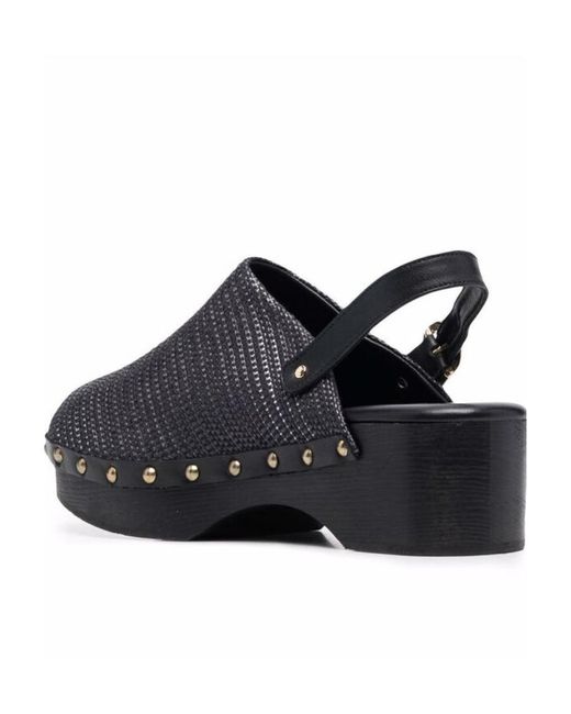 Ancient Greek Sandals Round-Headed Muller High Heels in Black | Lyst