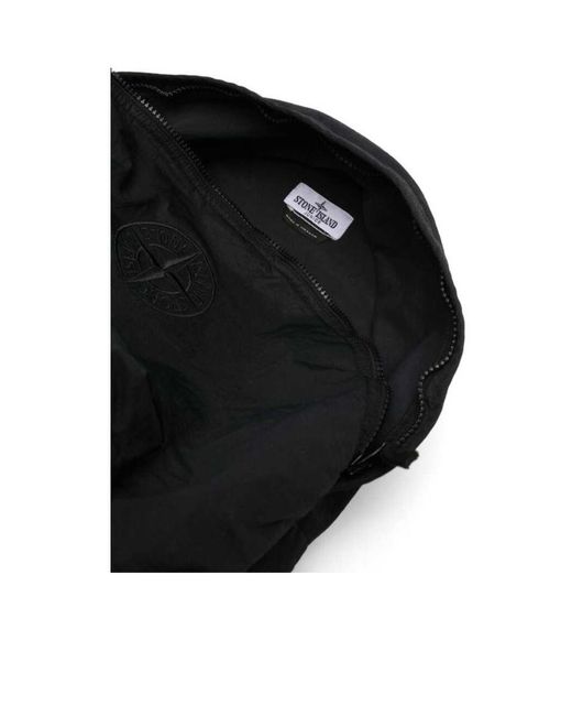 Stone Island Compass Logo-Embroidered Backpack in Black | Lyst