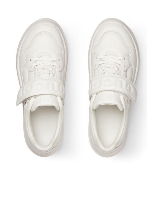 Gucci Wave Wedge Sneakers in White | Lyst
