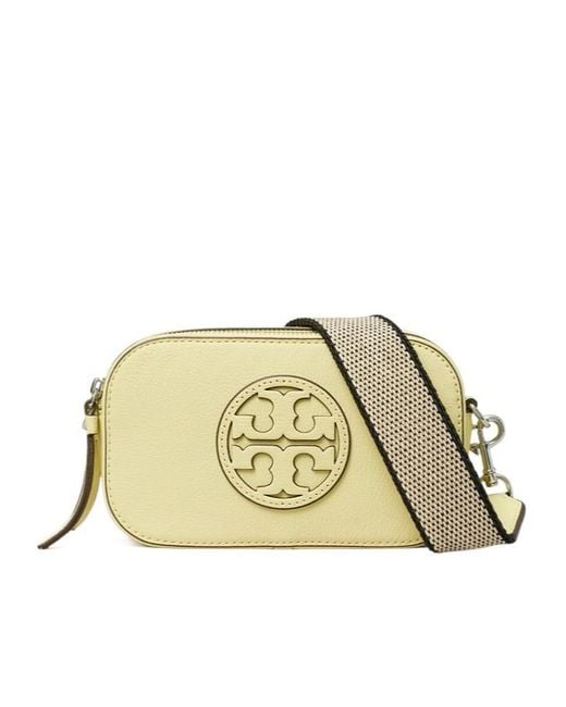 Tory Burch Miller Leather Mini Crossbody in Metallic | Lyst