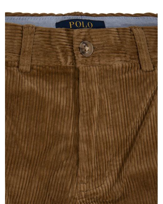 Polo Ralph Lauren Bedford Corduroy Straight-Leg Trousers in Brown | Lyst