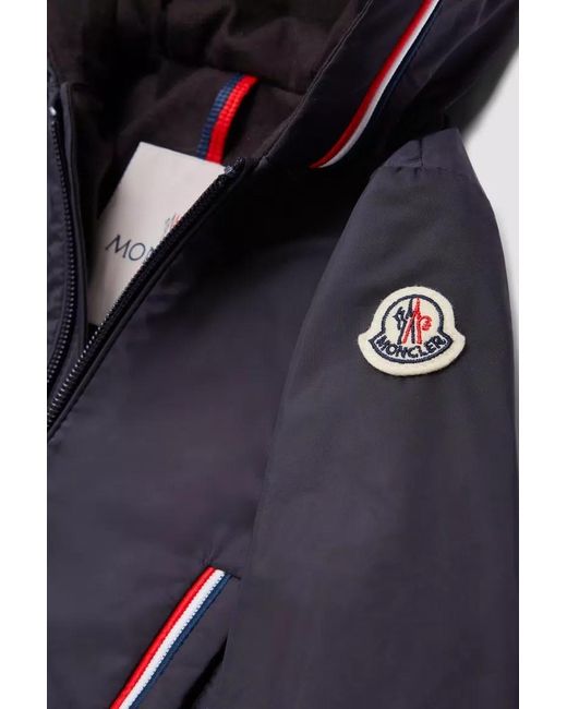 Moncler Casual Jacket With Logo Sticker in Purple | Lyst