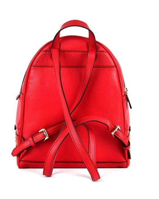 Michael Kors Rivet Detail Backpack in Red | Lyst