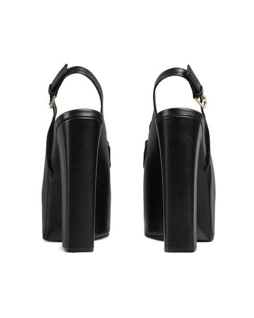 Gucci High-Heeled Sandals With Thick Soles And Straps in Black | Lyst