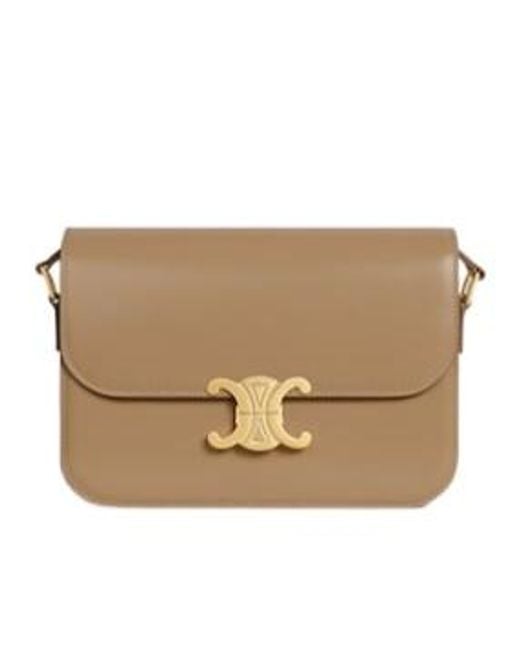 Celine Classique Triomphe Bag in Natural | Lyst