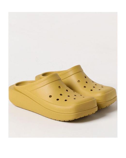 Crocs™ Square Toed Slippers in Yellow for Men | Lyst