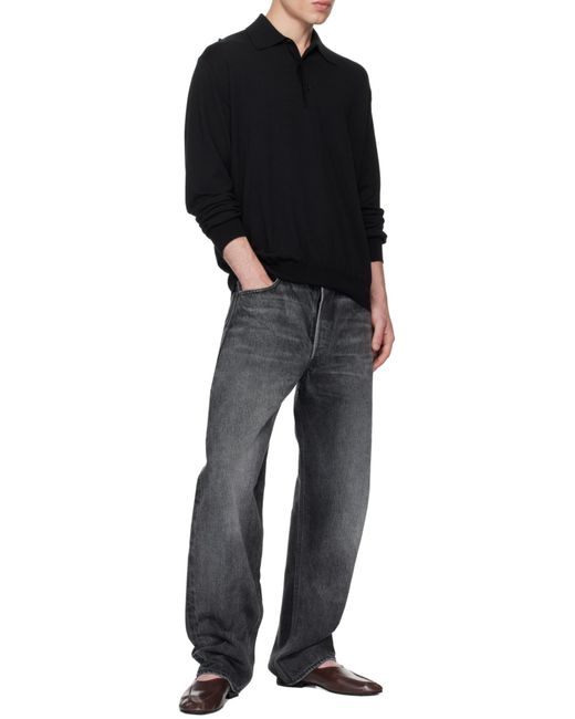 AURALEE Selvedge Faded Heavy Denim Wide Jeans in Gray for Men | Lyst