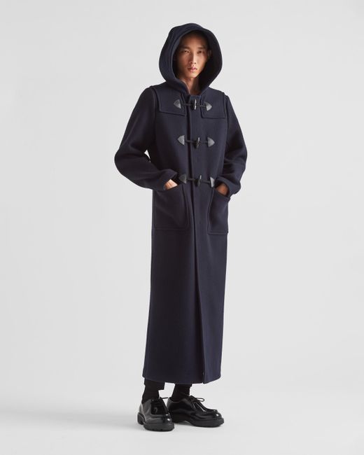 Prada Wool Duffel Coat in Blue for Men | Lyst Prada Wool Duffel Coat in Blue for Men | Lyst