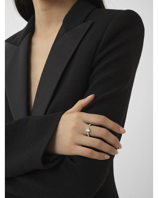 Chloé Logo Ring in White | Lyst