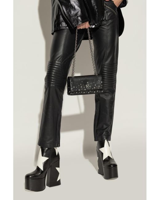 Marc Jacobs The Star Embellished Dual Chain Shoulder Bag in Black | Lyst