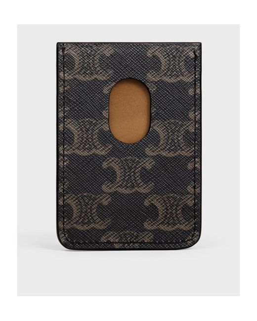 Celine Magnet Card Holder in Gray for Men | Lyst