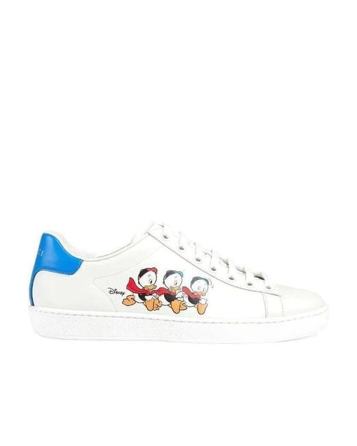 Gucci X Disney Ace Sneakers in White | Lyst