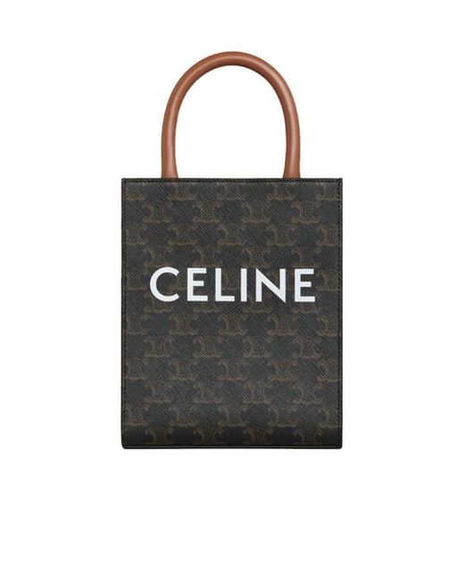 Celine Mini Vertical Cabas in Black | Lyst