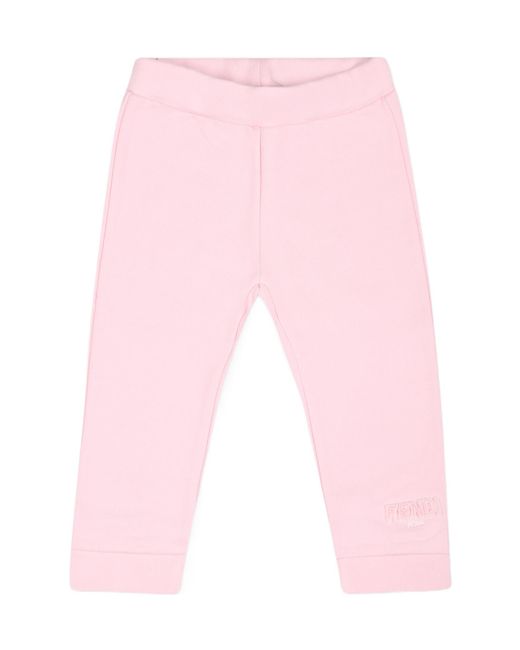 Fendi Kids Logo Detailed Track Pants in Pink | Lyst