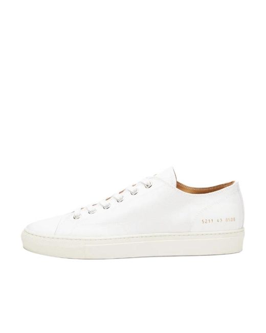 Common Projects Low-Top Leisure Sneakers in White for Men | Lyst