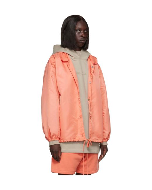 Fear Of God Logo-Patch Jacket in Pink for Men | Lyst