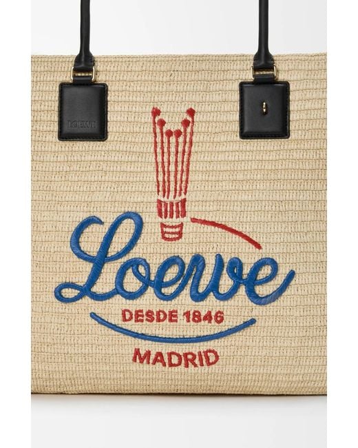 Loewe Verano Xl Raffia Shoulder Bag in Natural | Lyst