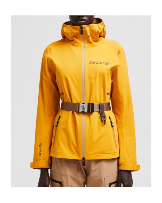 Moncler Fex Hooded Casual Jacket in Yellow | Lyst