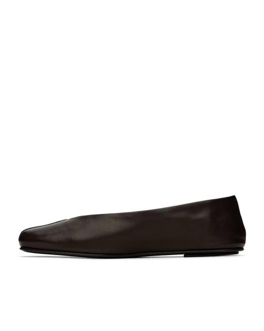 The Row Eva Two Flat Shoes With Square Head in Brown | Lyst