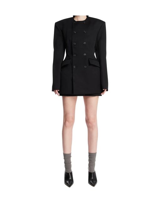 Wardrobe NYC Double-Breasted Suit Dress in Black | Lyst