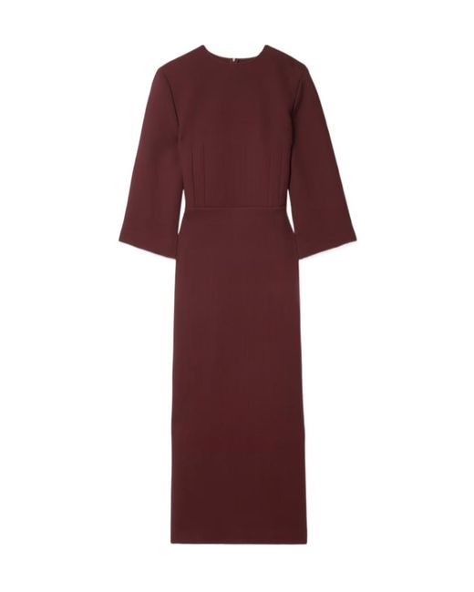 The Row Jery Wool-Blend Dress in Red | Lyst