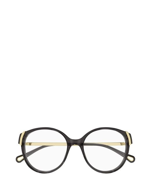 Chloé Chlo Eyewear Oval-Frame Glasses in White | Lyst UK
