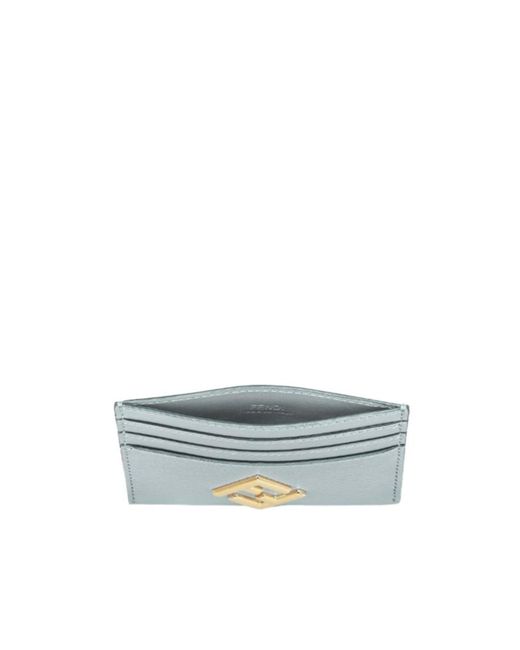 Fendi Ff Diamond Card Holder in Blue | Lyst