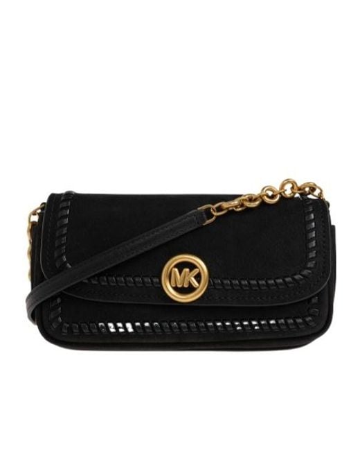 MICHAEL Michael Kors Logo Shoulder Bag in Black | Lyst UK