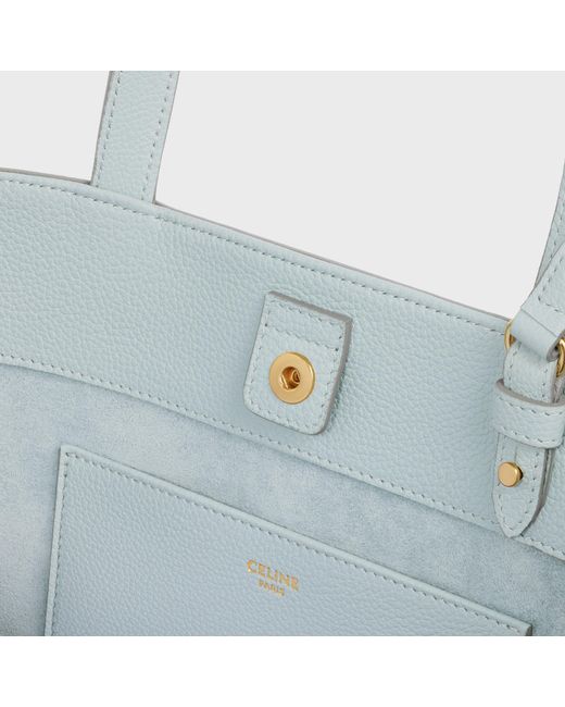 Celine Mini Logo Shoulder Bag in Blue | Lyst
