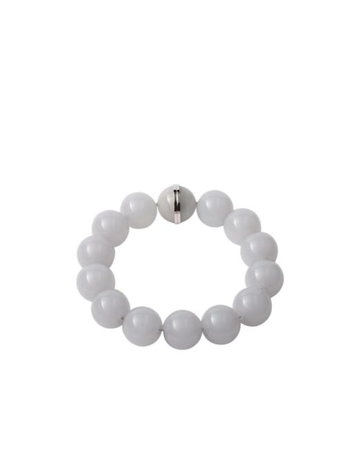 Prada Logo Neckchain in White | Lyst